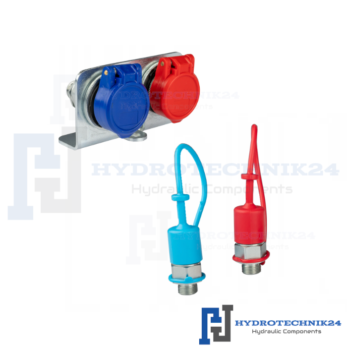 Set Steckkupplungen Push & Pull, Halter + 2x Kupplungsdose + 2x ...